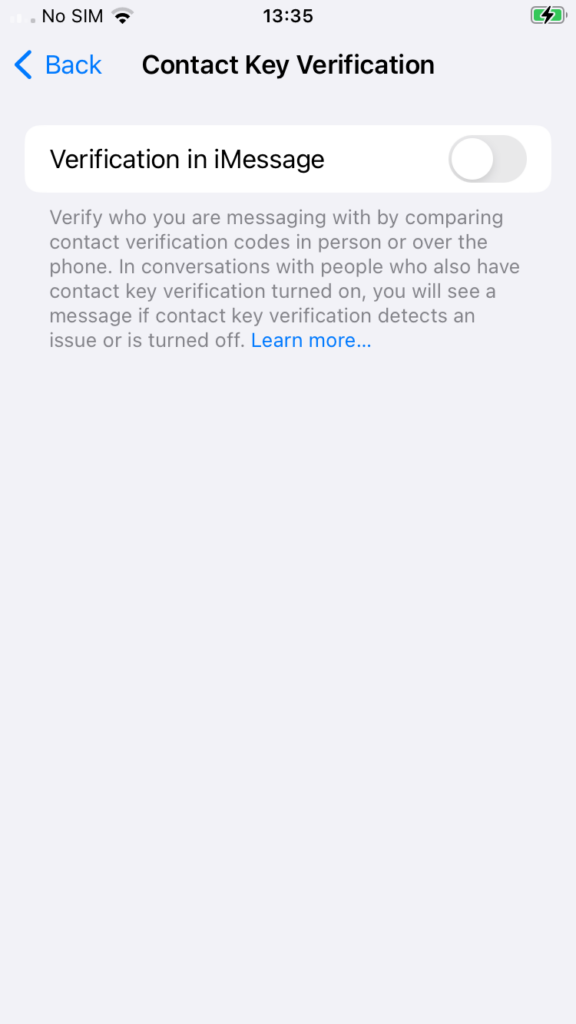 Contact Key Verification: a New Update for iMessage Users